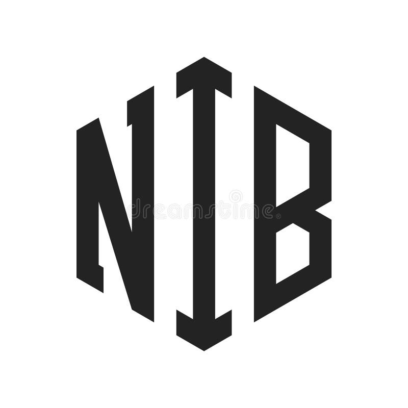 NIB Logo Design. Initial Letter NIB Monogram Logo Using Hexagon Shape ...