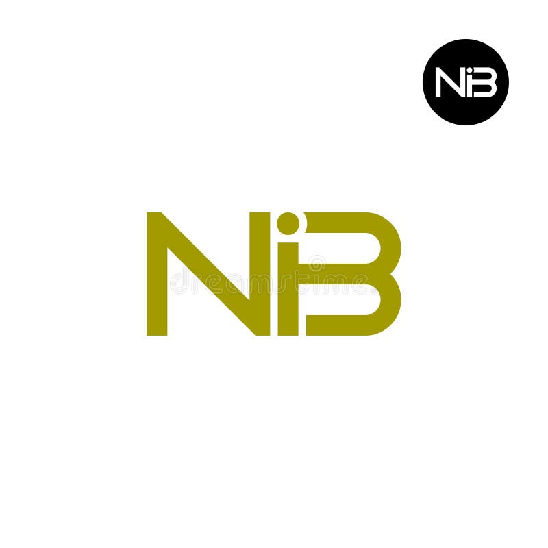 NIB Logo Letter Monogram Design Stock Vector - Illustration of venture ...