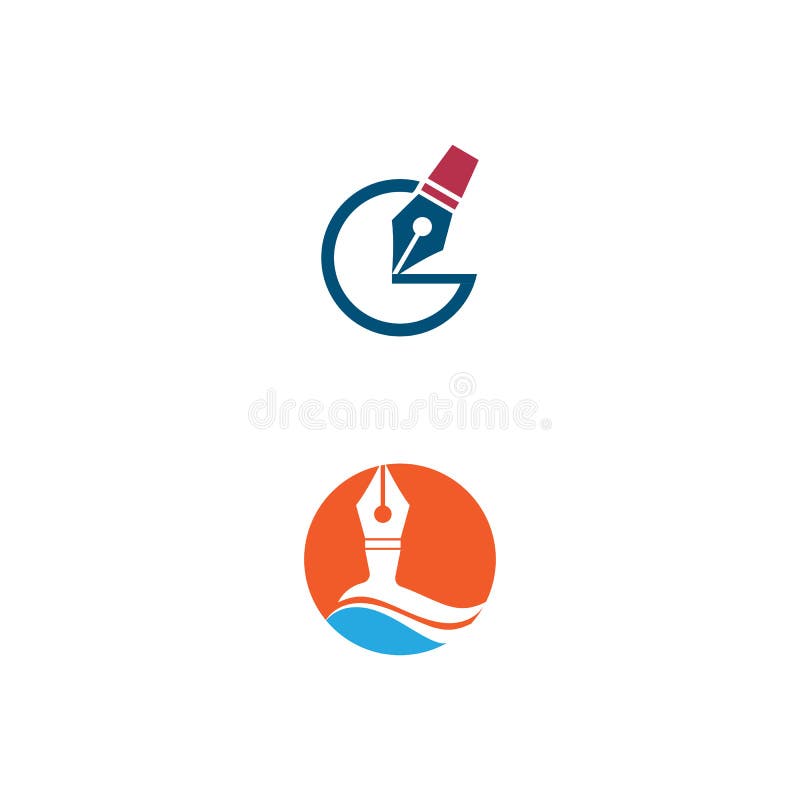 Nib Logo Template Vector Symbol Stock Vector - Illustration of sign ...