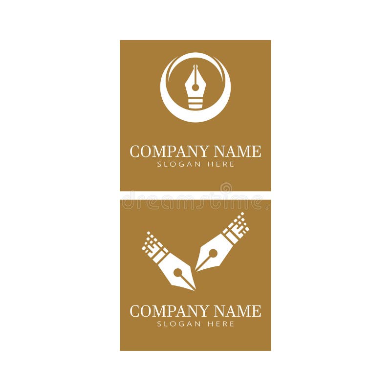 Nib Logo Template Vector Symbol Stock Vector - Illustration of luxury ...