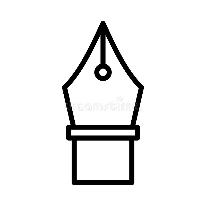 Nib thin line vector icon stock vector. Illustration of icons - 152959951