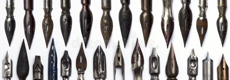 Nibs stock image. Image of calligraphy, drawing, metal - 1374945