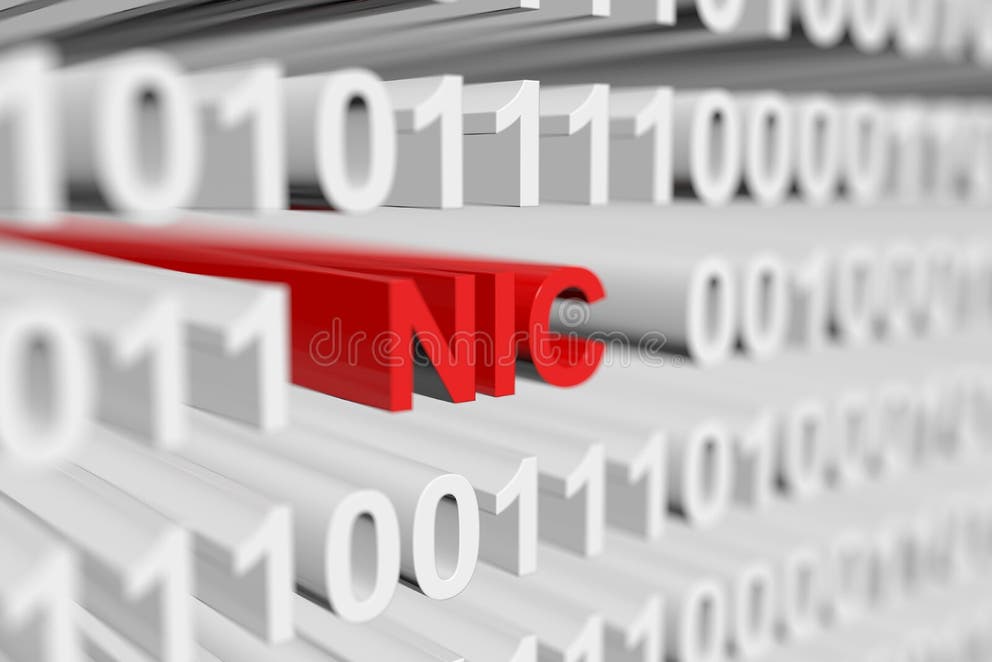 NIC stock de ilustración. Ilustración de internet, binario - 100697799