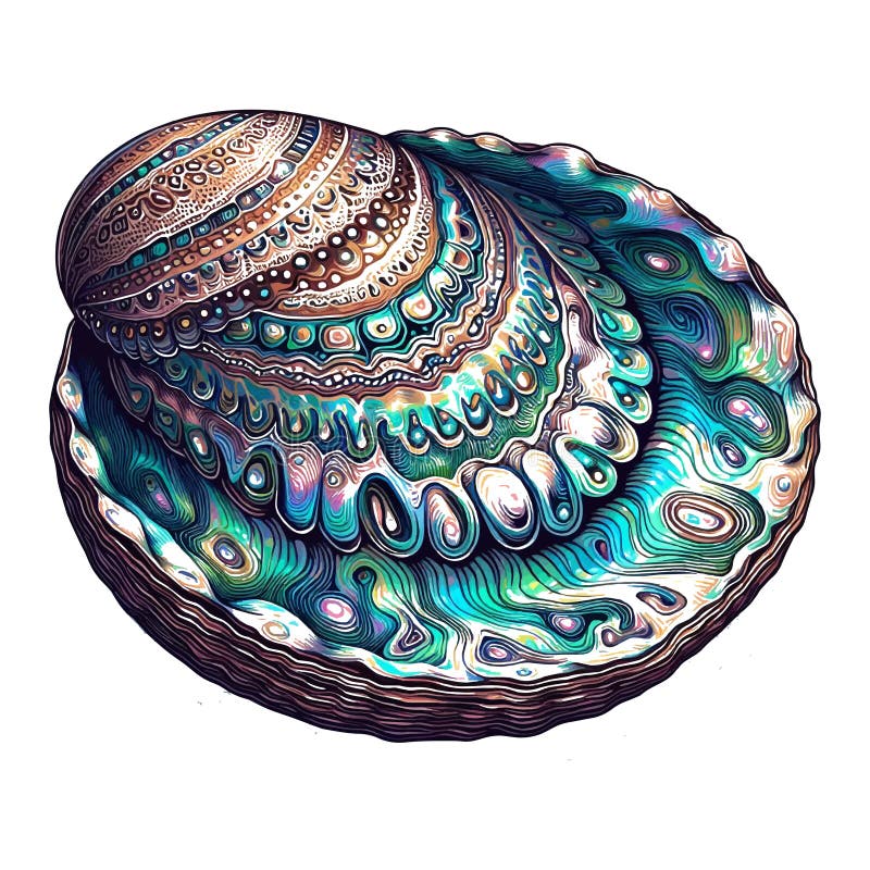 Abalone vector stock vector. Illustration of texture - 344367814