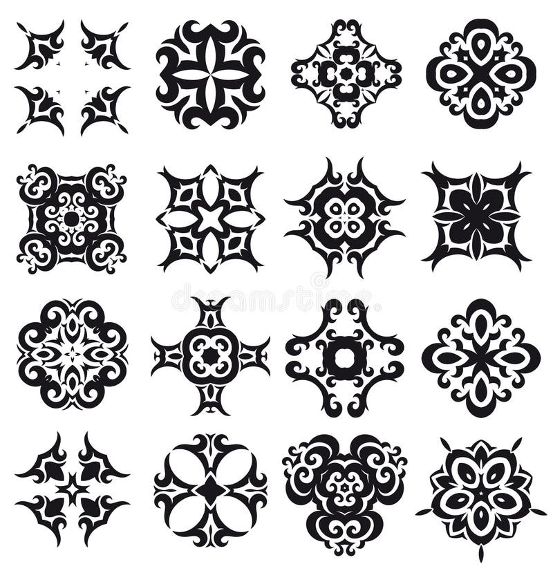 Nice Abstract Flower Elements Stock Vector - Illustration of design ...