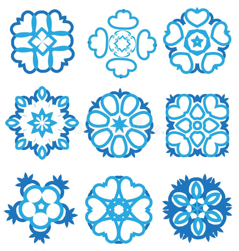 Nice Abstract Flower Elements Stock Vector - Illustration of nice ...