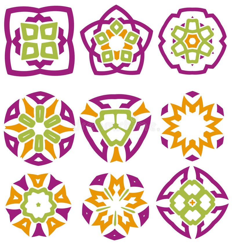 Nice Abstract Flower Elements Stock Vector - Illustration of paper ...