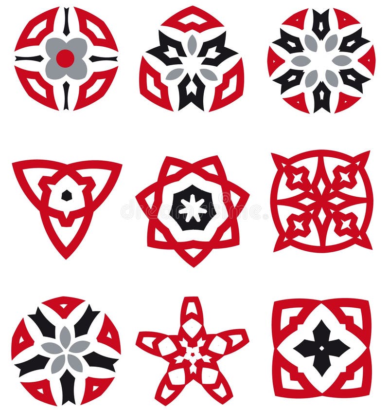 Nice Abstract Flower Elements Stock Vector - Illustration of concept ...