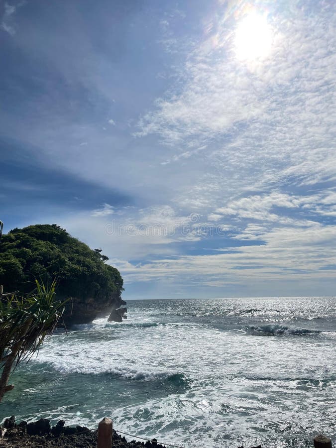 Nice and Aesthetic Beach Views during the Day Stock Photo - Image of ...