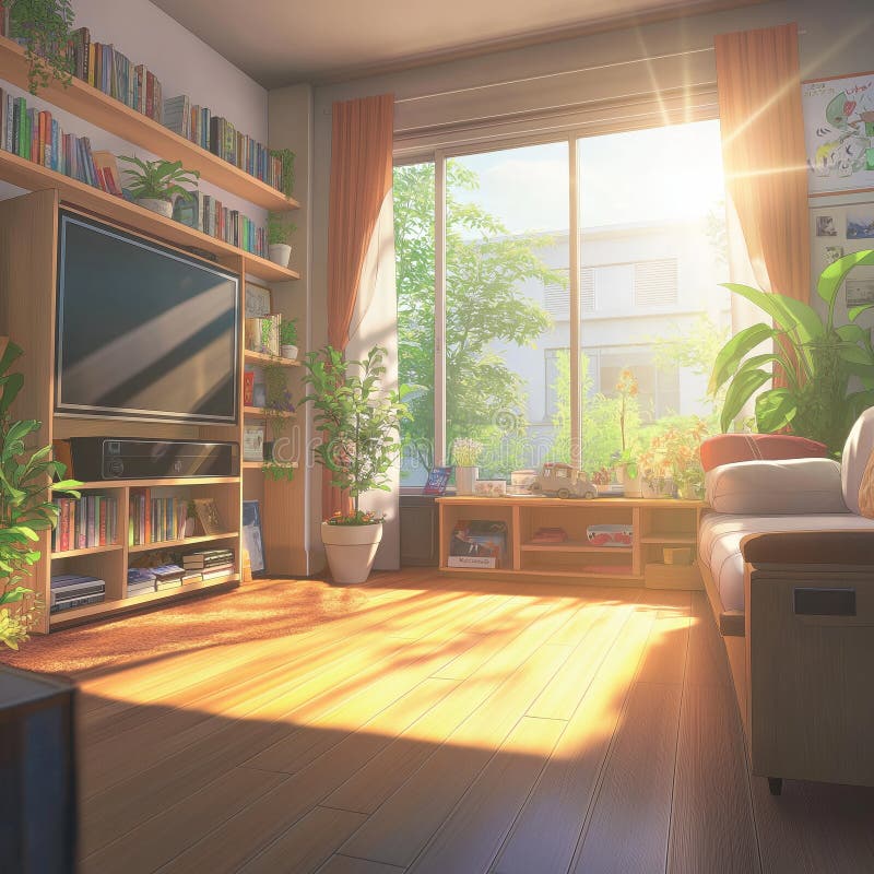 Anime Background Living Room Concept Stock Photos - Free & Royalty-Free ...