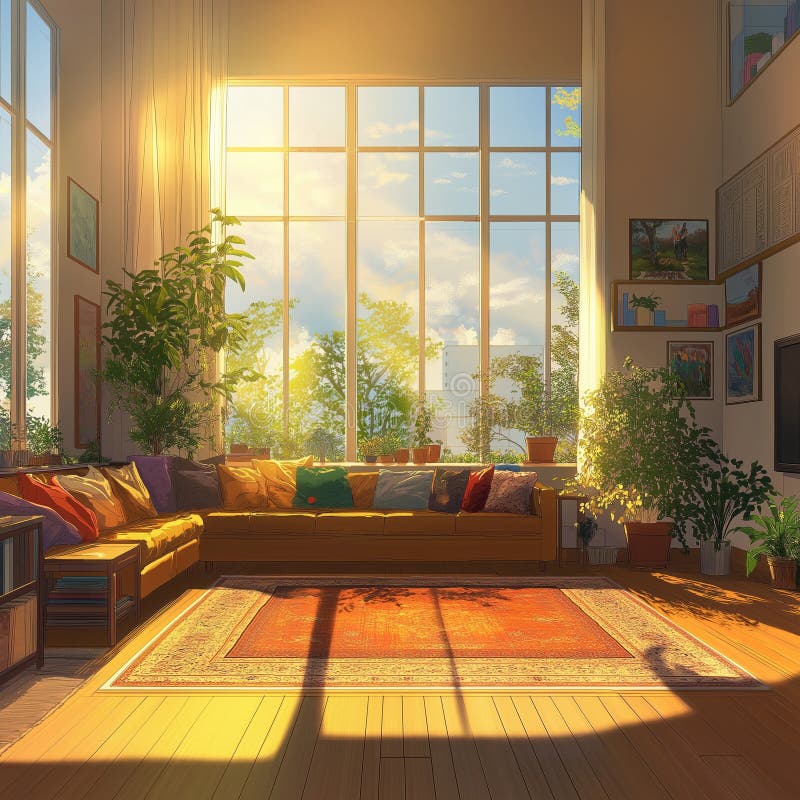 Anime Background Living Room Concept Stock Photos - Free & Royalty-Free ...