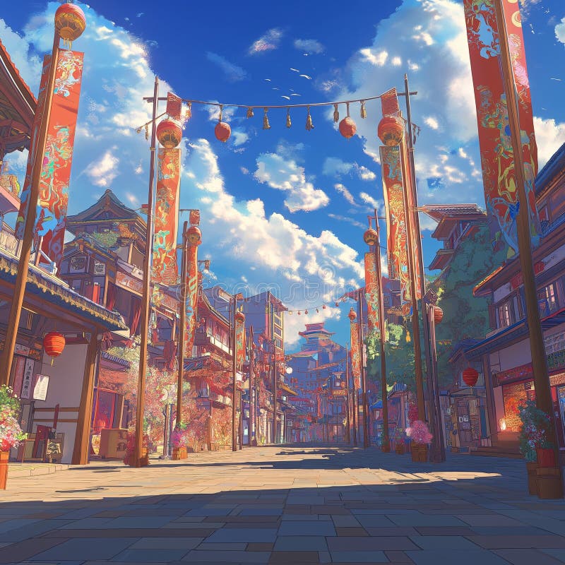 Nice Anime Background for Wallpaper Stock Photo - Image of neon, asia ...