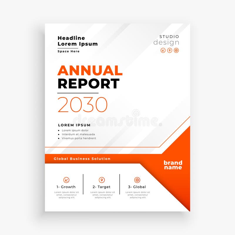 Nice Annual Report Business Flyer Template Design Stock Vector ...