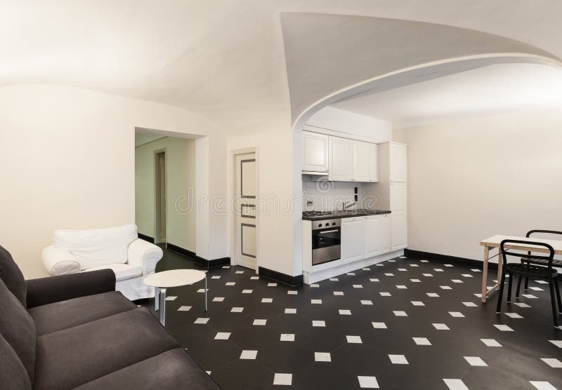 Nice apartment stock photo. Image of space, black, furniture - 41797780