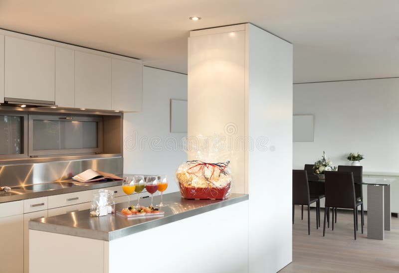 Nice Apartment, Kitchen View Stock Image - Image of living, estate ...