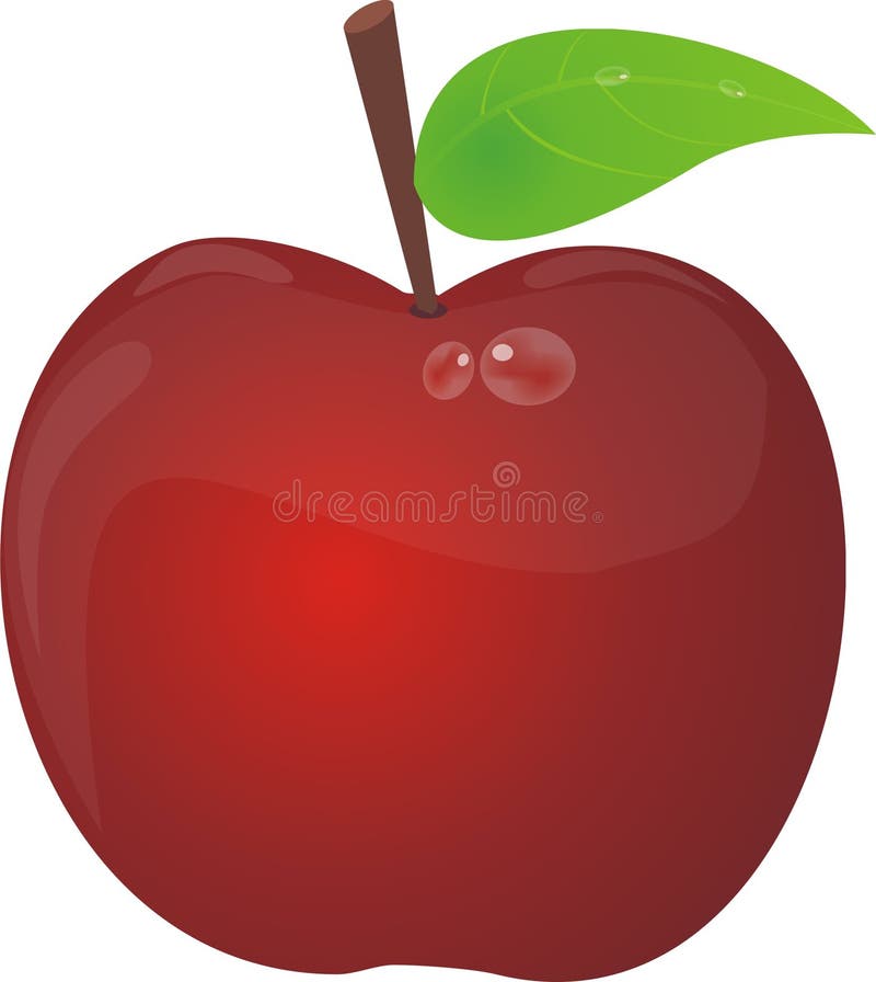 Nice Apple Cartoon Isolated Stock Vector - Illustration of apple ...