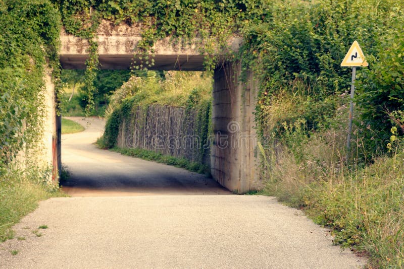 Arch Under the Bridge on the Road. Stock Image - Image of industrial ...