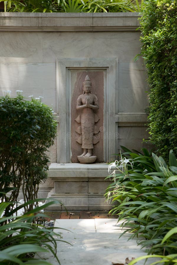 Nice Bali Style Tropical Garden Stock Photo - Image of building ...