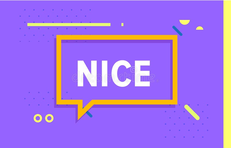 NICE Banner, Poster and Sticker Concept, with Liquid Text Stock Vector ...