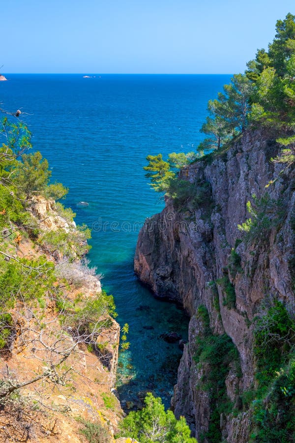 Nice Bay in a Coastal Costa Brava in Spain Stock Photo - Image of blue ...