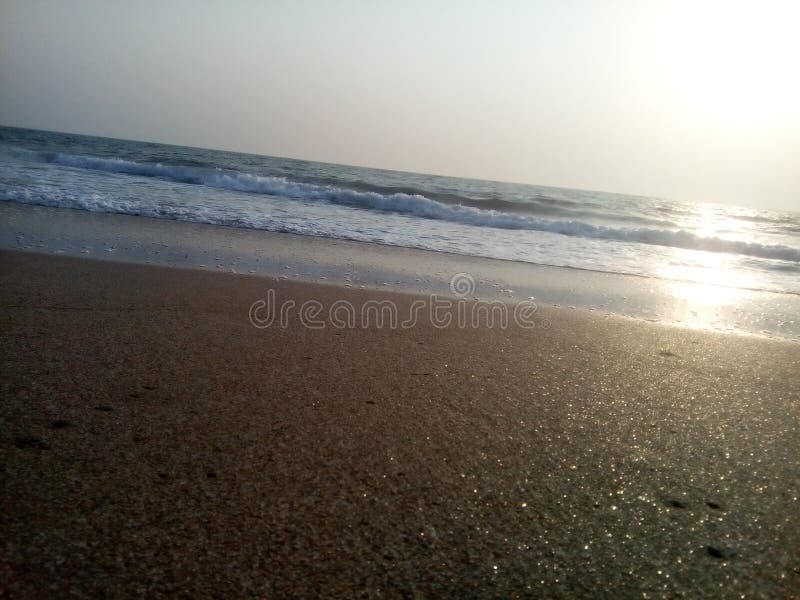 Nice beach. stock image. Image of ocean, wave, horizon - 96681997