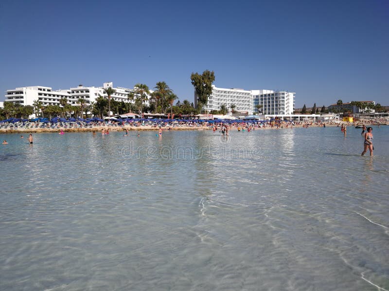 Nice beach editorial photo. Image of nice, cyprus, crystallinewater ...