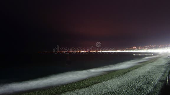 Nice beach at night stock photo. Image of sandy, sand - 13885434