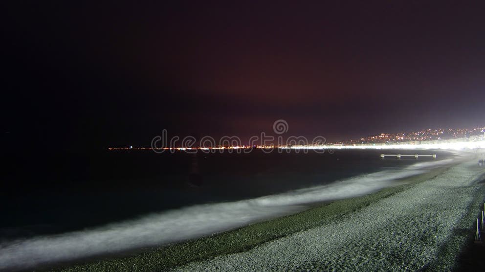 Nice beach at night stock photo. Image of sandy, sand - 13885434