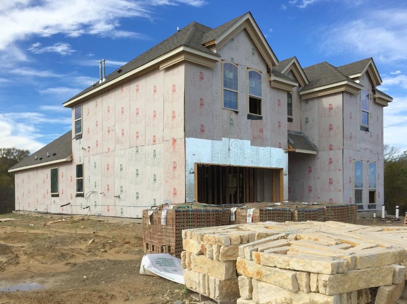 Nice Big New House Construction Editorial Stock Image - Image of home ...