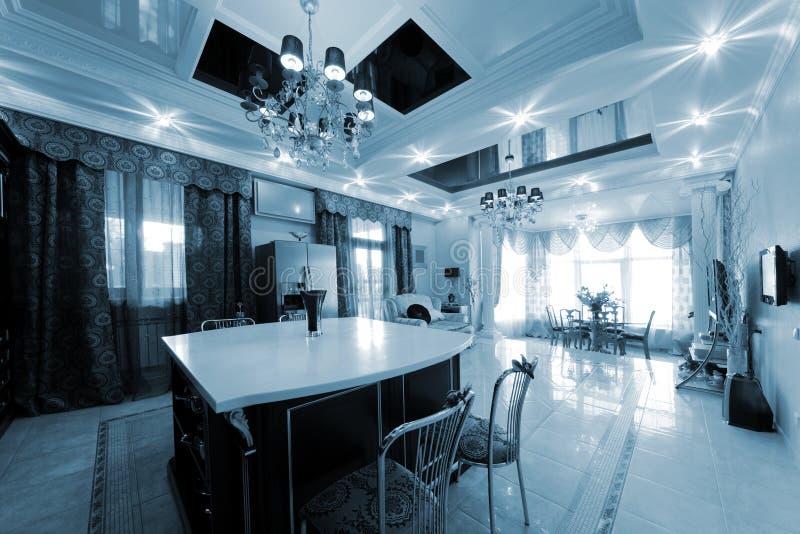 Nice big table stock photo. Image of hotel, curtain, lamp - 11248648