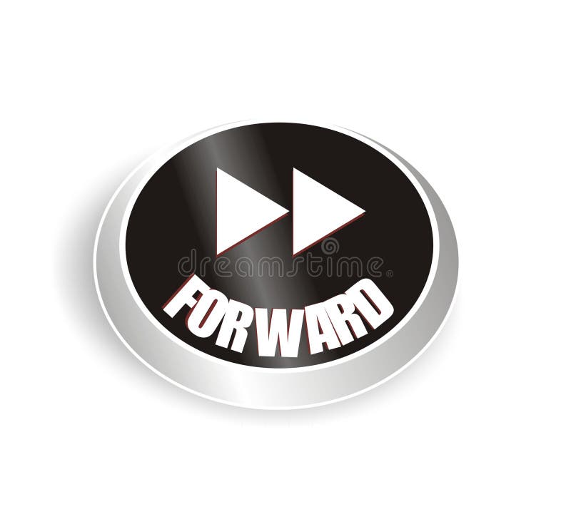 Nice black forward button stock vector. Illustration of gold - 5000537