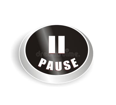 Nice black pause button stock vector. Illustration of white - 4740098