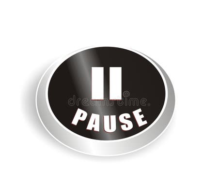 Nice black pause button stock vector. Illustration of white - 4740098