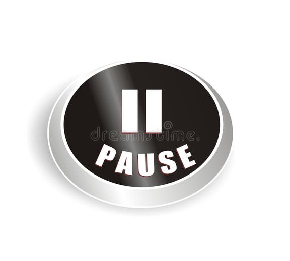 Nice black pause button stock vector. Illustration of white - 4740098