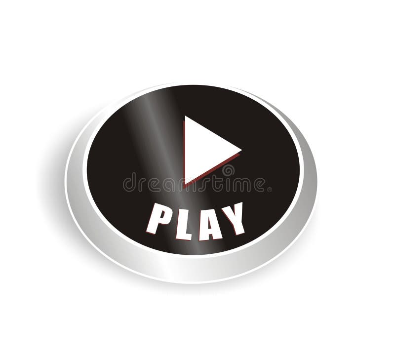 Go Button stock vector. Illustration of shadow, white - 4659343