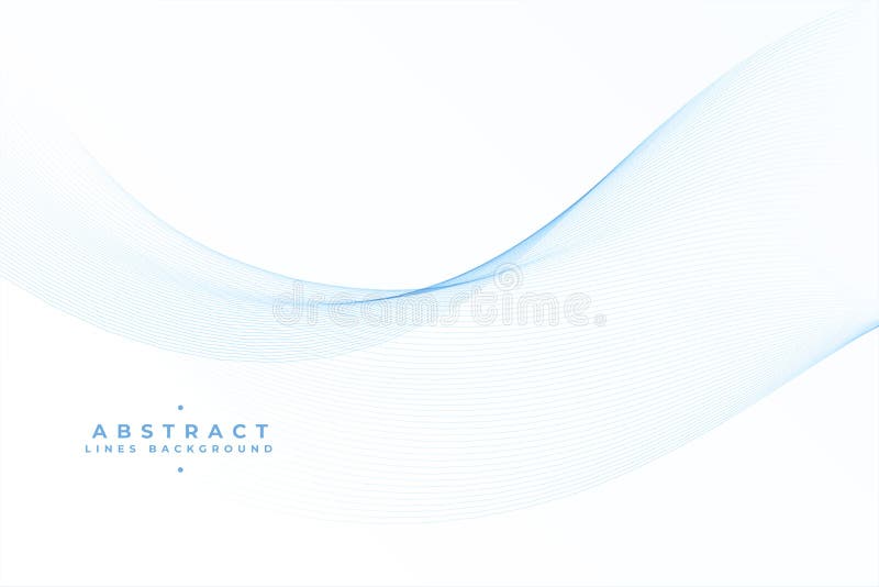 Nice Blue Blend Lines on White Background Stock Vector - Illustration ...