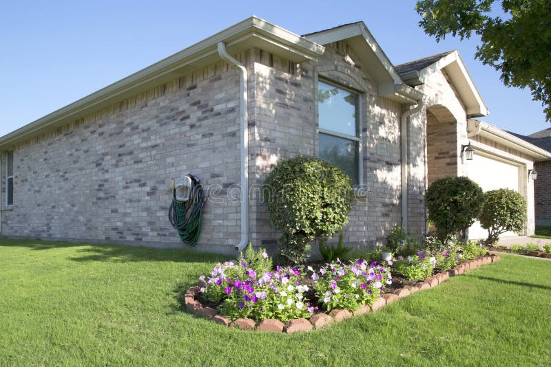 Beautiful new house stock image. Image of home, brick - 4293883