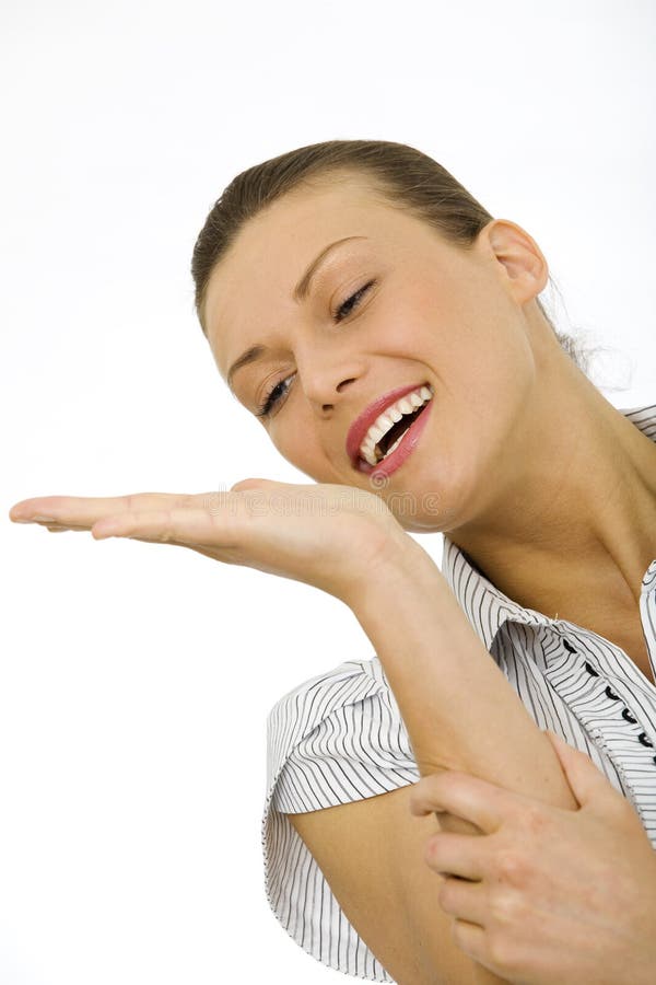 Nice brunette woman stock image. Image of friendly, nice - 98283019