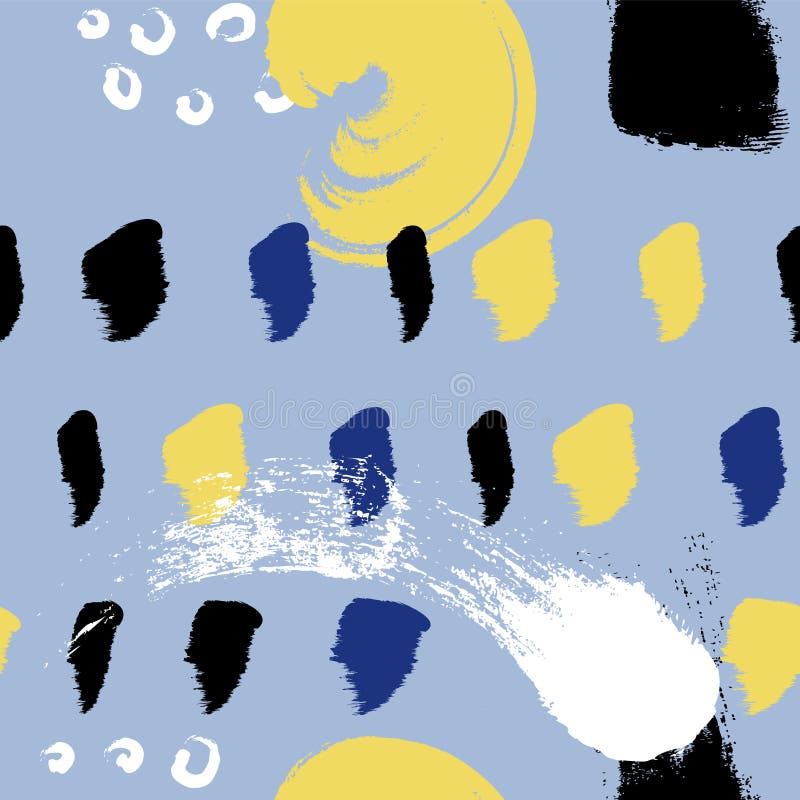 Nice Brush Stokes Seamless Pattern Vector Background. Abstract Ornament ...