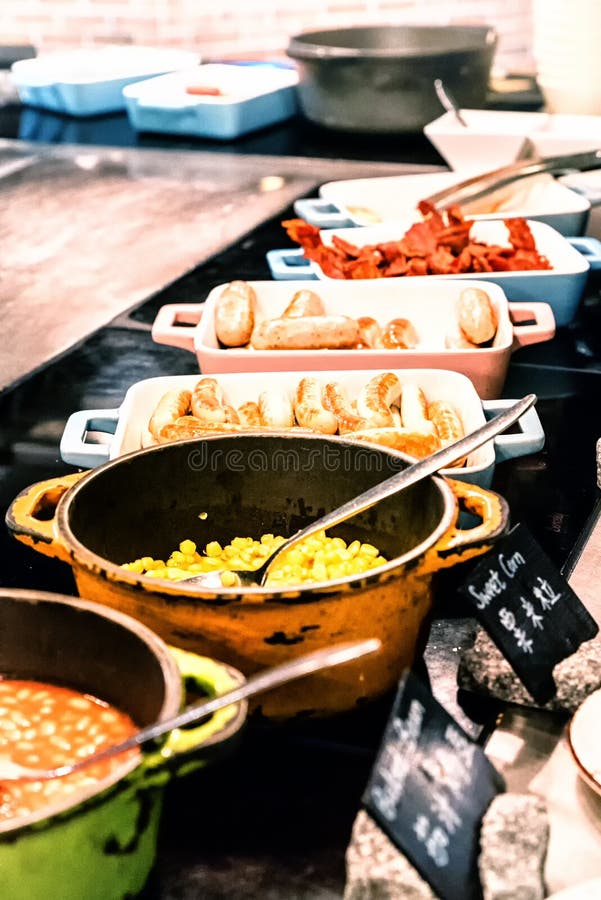 Nice Buffet Line in a Hotel Stock Image - Image of bake, early: 176807765