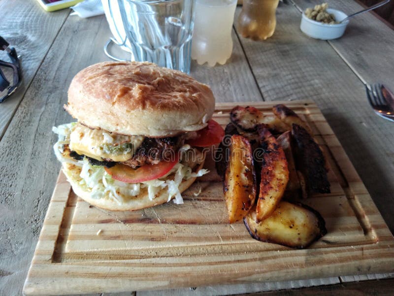 Nice Burger stock photo. Image of food, burger, tasty - 123671536