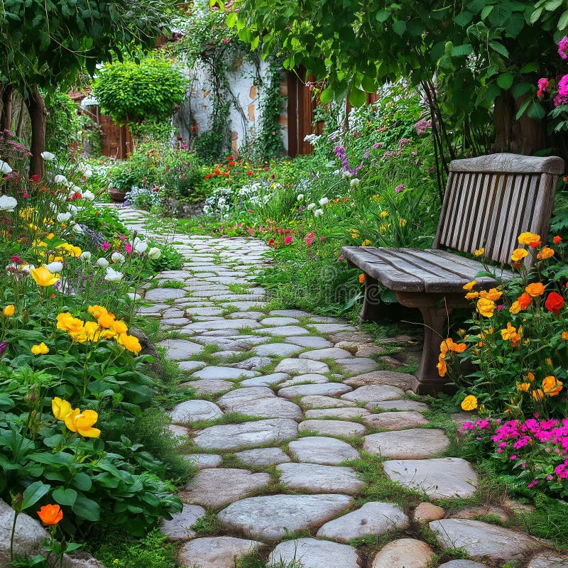 Nice Calm and Peaceful Theme Stock Image - Image of flower, yard: 344031215