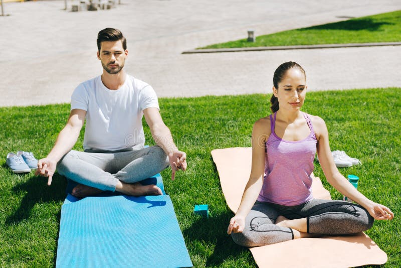 Nice calm people relaxing stock photo. Image of body - 123655560