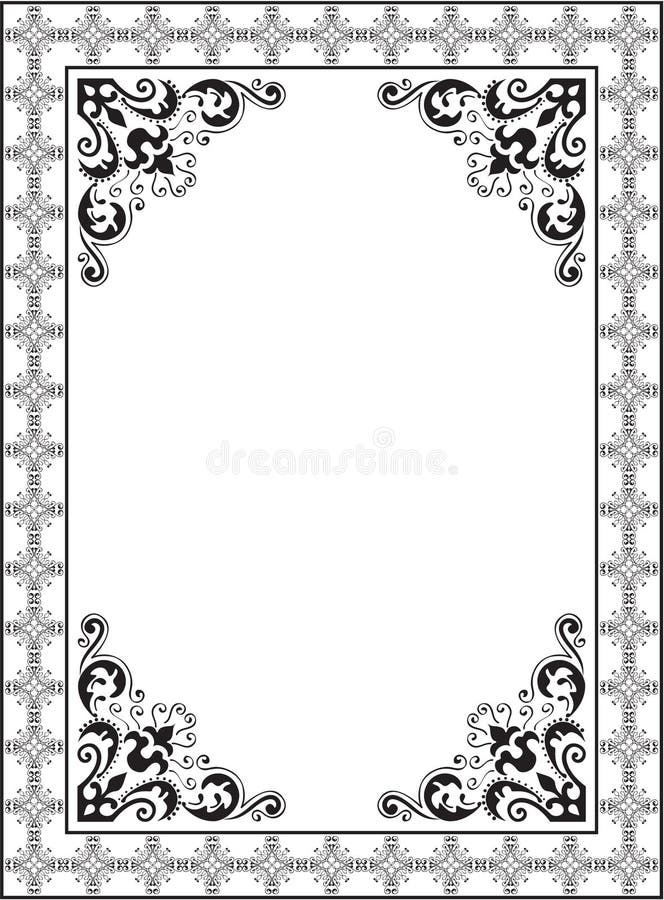 Set of Vintage Design Elements and Frames. Stock Vector - Illustration ...