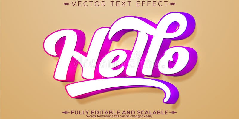 Nice Cartoon Text Effect, Editable Comic and Funny Text Style Stock ...