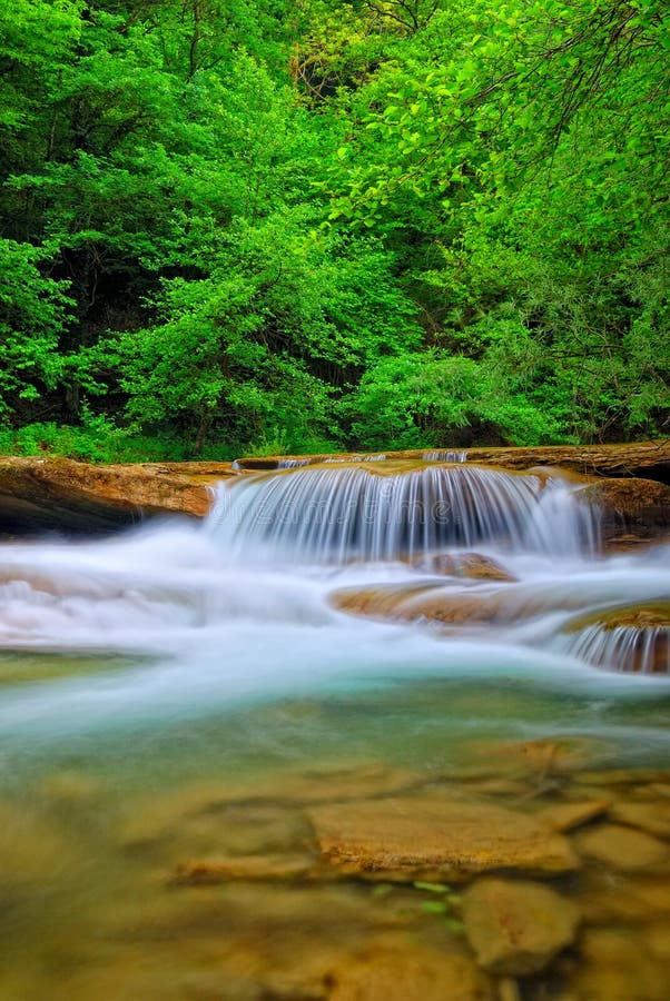 Nice cascade of the stream stock photo. Image of outdoor - 38955110