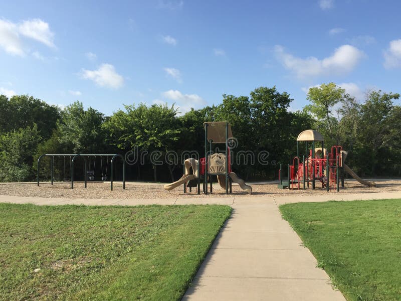 Nice Children Playground Background Stock Photo - Image of childhood ...