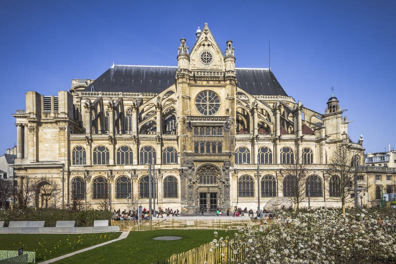 Nice Church in the Center of Paris Stock Image - Image of dame, outdoor ...