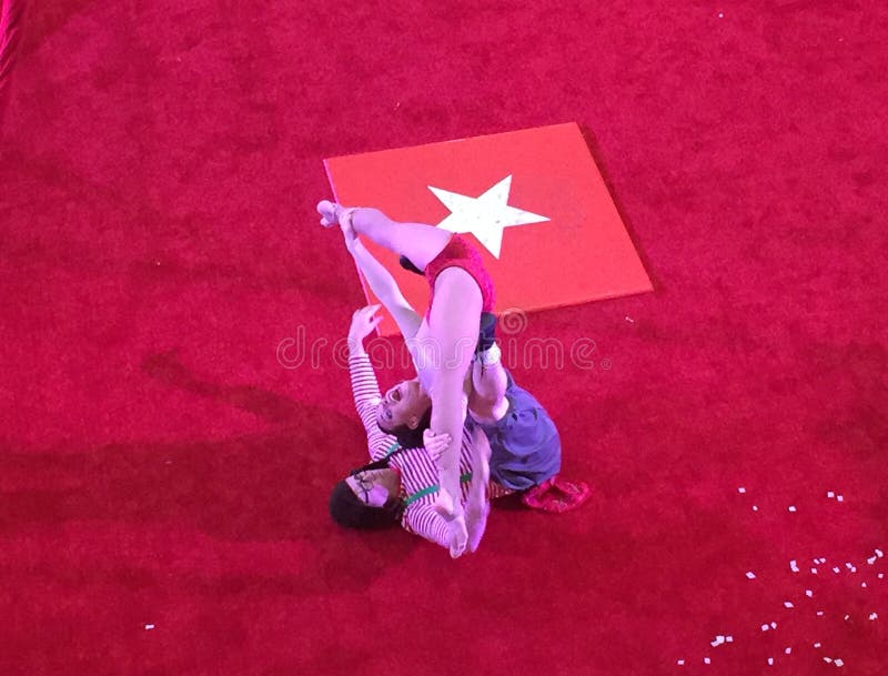 Nice Circus Show in a Red Ring Galleria Texas Editorial Image - Image ...