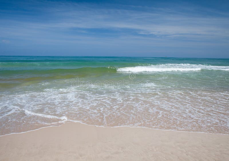 Nice clean empty beach stock image. Image of landscape - 25787435